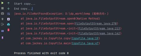 java文件操作报错java io FileNotFoundExceptionD 拒绝访问 java io