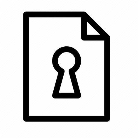 Document Encrypted File Locked Password Protected Secure Icon