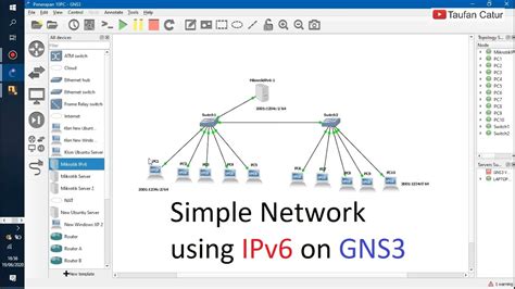 Simple Network Using Ipv6 On Gns3 Youtube