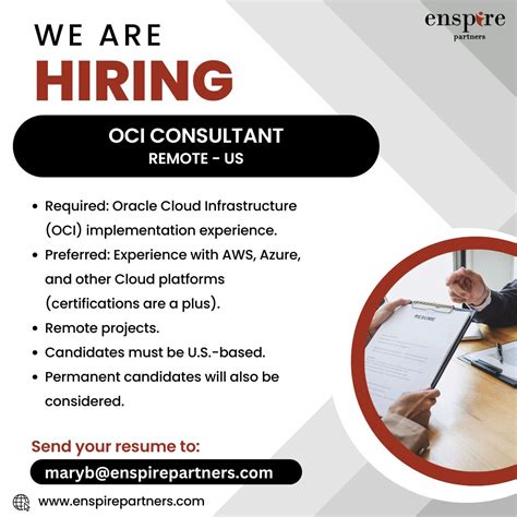 Enspire Partners On Linkedin Tuesdaycareerfinds Oci Cloudconsulting Techcareers Remotejobs…