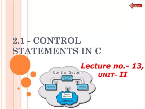 Control Statements Array Pointer Structures Ppt Programming