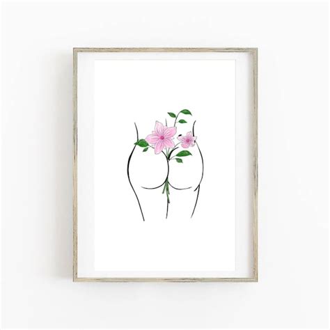 Butt Line Art Etsy