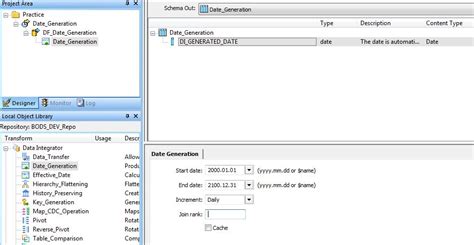 Date Generation Transformation For Time Dimension Sap Community