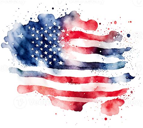 Patriotic Red White And Blue Texture Splash Ai Generative 27171469 Png