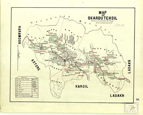 India Britannica Map Of Skardu Tehsil Showing Classification Of