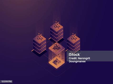 효과적인 템플릿 기술 데이터 마이닝 서버 농장 방 및 전화 컴퓨터 데이터 데이터 처리 벡터 일러스트레이션과 같은 스마트 디지털 장치 벡터에 대한 스톡 벡터 아트 및 기타