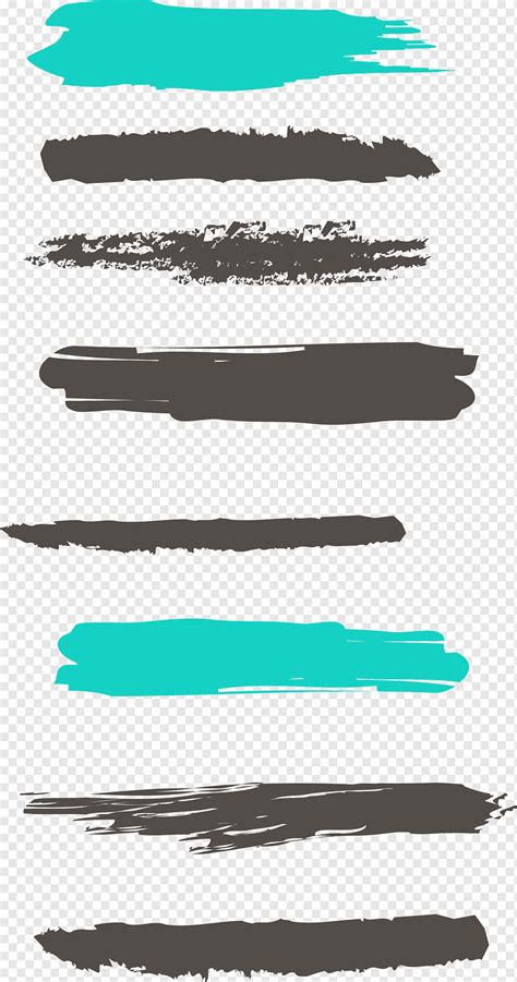 페인트 브러시 마크 기사 잉크 자국 컬러 페인트 헤어 브러쉬 Png Pngwing