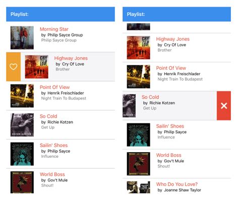 macos listview et autres contrôles