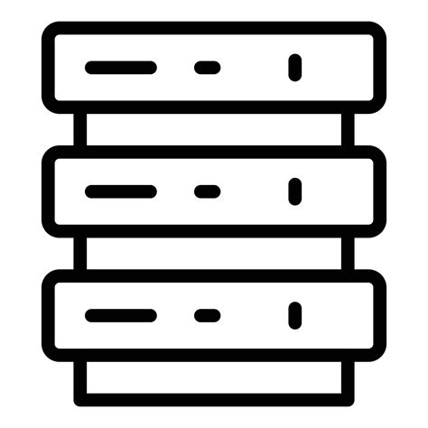 Server Interface Icon Outline Style Vector Art At Vecteezy