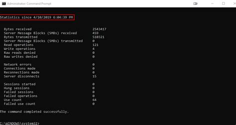 Find Windows Server Uptime Using Net Statistics Server