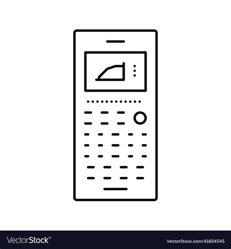 Graphing Calculator Line Icon Royalty Free Vector Image