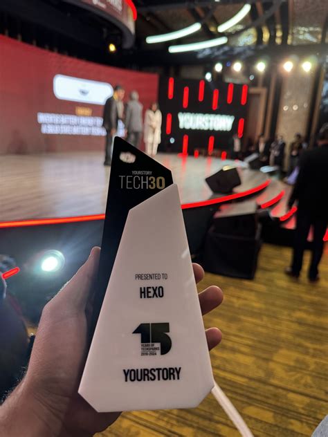 Hexo Won The Tech30 Award By Yourstory Media The Award Is A Significant Acknowledgment Of Our