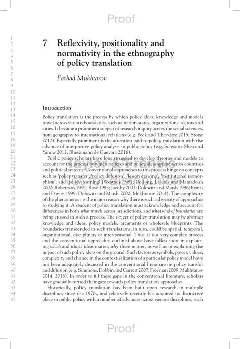 Pdf Reflexivity Positionality And Normativity In The Ethnography Of
