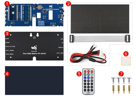 Waveshare 20591 Pico Rgb Matrix P3 64x32 5090