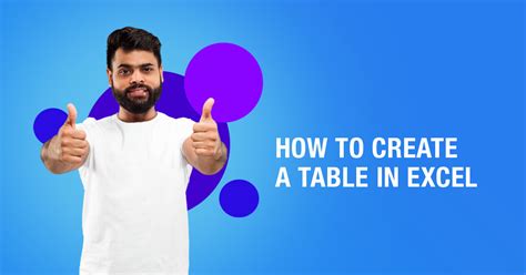 How To Create A Table In Excel Simple Steps