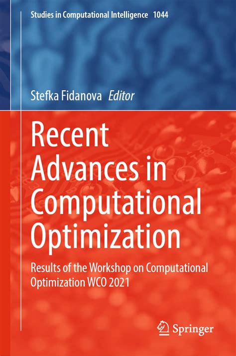 recent advances in computational optimization results of the workshop