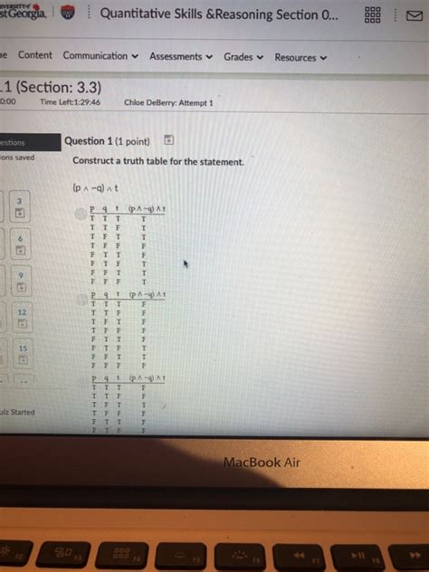 Solved Stgeorgu I Quantitative Skills Andreasoning Section