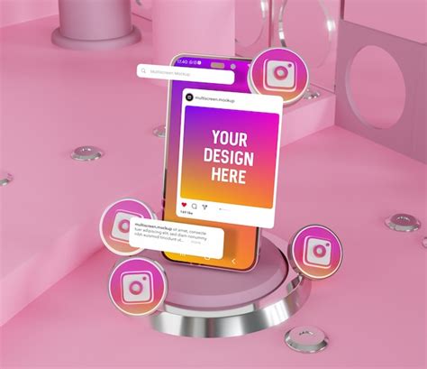 premium psd 3d buttons on smartphone device