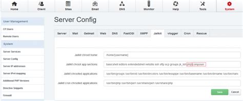 Ispconfig With Jailkit Allowing Custom Or Other Commands For Users