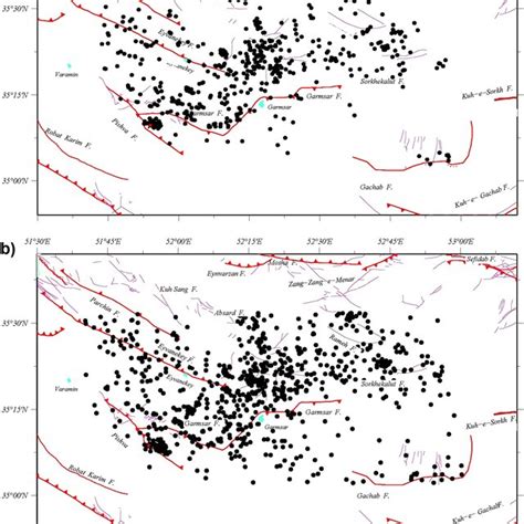The Vertical Cross Sections Through Relocated Earthquake Data The Download Scientific Diagram