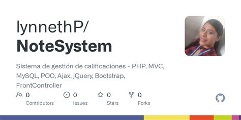 Github Lynnethpnotesystem Sistema De Gestión De Calificaciones