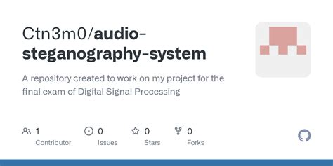 github ctn3m0 audio steganography system a repository created to
