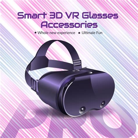 스마트 3d Vr 안경 액세서리 템플릿의 배너 디자인 프리미엄 벡터