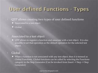 QTP Functions | PPT