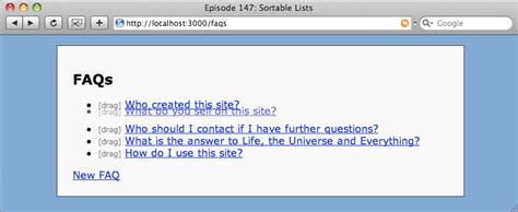 Sortable Lists RailsCasts