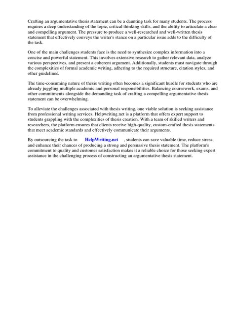 Argumentative Thesis Statement Builder Download Free Pdf Essays