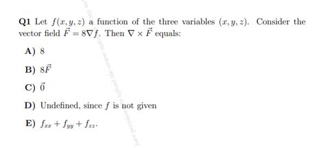 solved q1 let f x y z a function of the three variables
