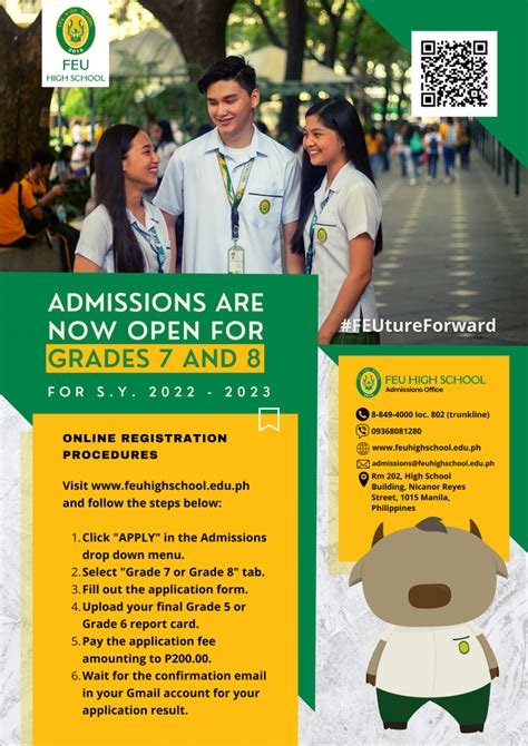 Feu High School Grades 7 8 And 11 Admissions Are Now Open For Sy 2022 2023 • Far Eastern