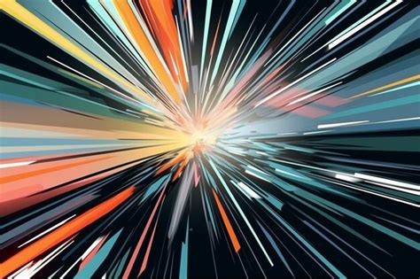 Premium Ai Image A Close Up Of A Colorful Abstract Background With A Star Burst Generative Ai