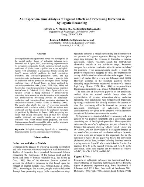 Pdf An Inspection Time Analysis Of Figural Effects And Processing
