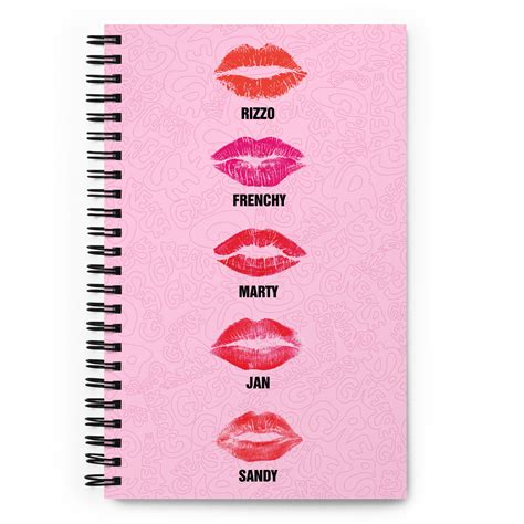 Grease Pink Ladies Kisses Spiral Notebook Paramount Shop
