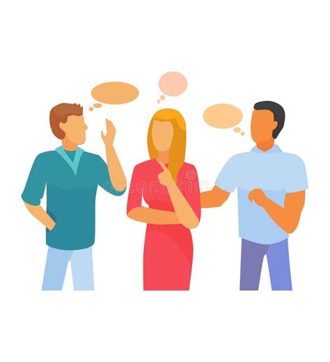 Comunicación Verbal Del Vector De La Gente De La Burbuja Y Grupo Que