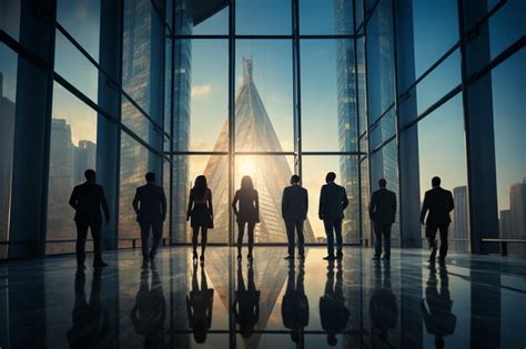 Premium Ai Image Office Dynamics Business People Standing With