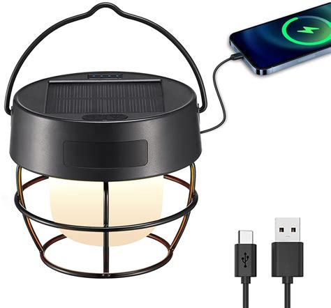 Campinglampe Solar Led Camping Lampen Usb Aufladbar 3000mah Akku Camping Licht Retro Zeltlampe