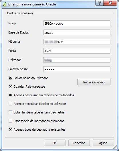 Error In The Connection To Oracle Spatial From Qgis Geographic
