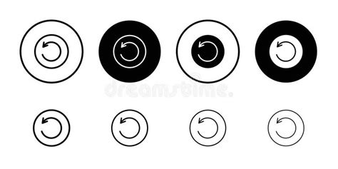Reset Icon Flat Fill Set Collection Stock Vector Illustration Of