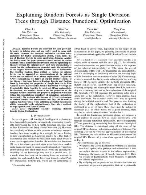 Explaining Random Forests As Single Decision Trees Through Distance Functional Optimization