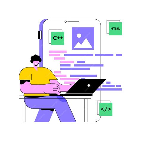 premium vector mobile application development abstract concept vector