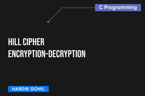 implement hill cipher encryption decryption