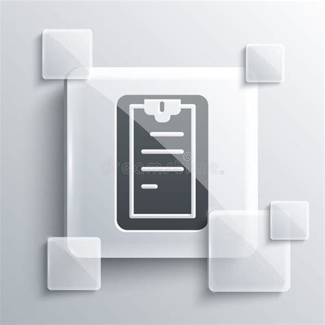 Grey Clipboard With Checklist Icon Isolated On White Background Control List Symbol Stock
