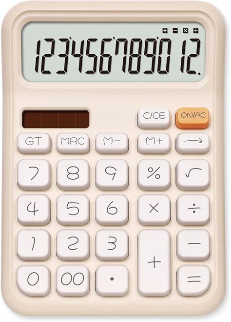 Pendancy Calculators Desktop Basic 4 Function Handheld Desk Calculator With Solar Battery Dual
