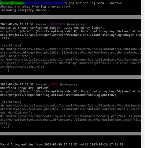 GitHub Devdot Log Artisan Log Viewing Utility For Laravel Artisan