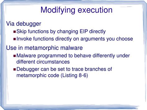 Ppt Advanced Dynamic Analysis Debugging Techniques For Malware