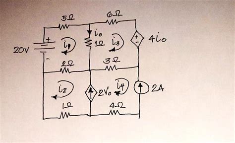 Solved For The Circuit Shown Find The Loop Currents