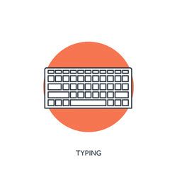 Backspace Key Icon Symbol Keyboard Isolated Vector Image