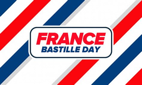 프랑스에서 바스티유의 날 7월 14일 매년 열리는 전국 해피 홀리데이 프랑스어 플래그 프랑스의 독립과 자유 애국적 요소 축제 디자인 벡터 포스터 일러스트레이션 7월에 대한